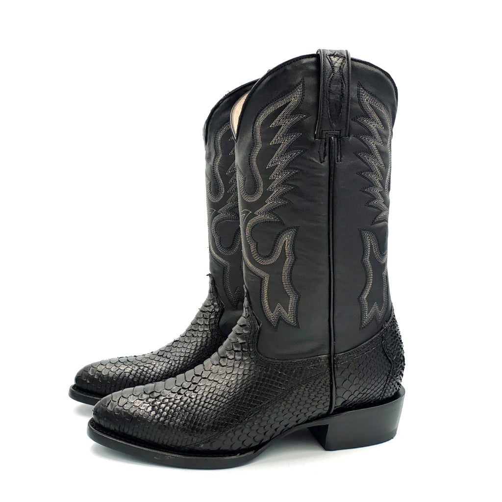1040 BOTA VAQUERA PYTHON NEGRO – Botas Pistolero