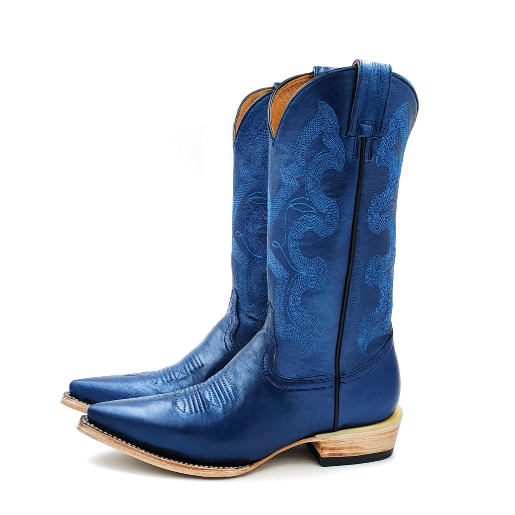 6290 BOTA VAQUERA LADY BLINK AZUL – Botas Pistolero